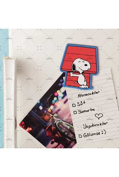 Hipder Snoopy Baskılı Ahşap Magnet