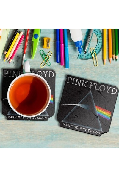 Hipder Pink Floyd Dark Side Of The Moon Baskılı Ahşap Bardak Altlığı Hipder Pink Floyd Dark Side Of The Moon Baskılı Ahşap Bardak Altlığı