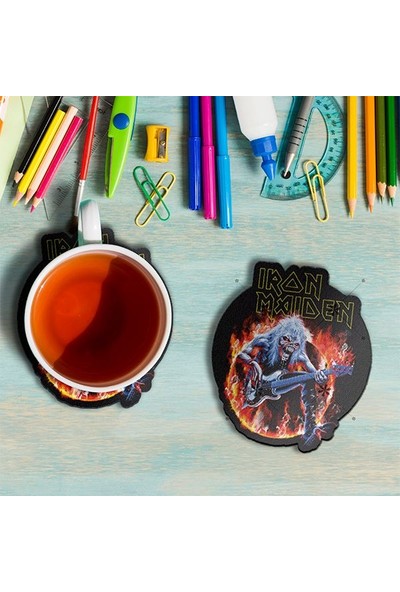 Hipder Iron Maiden A.r.l.o. Baskılı Ahşap Bardak Altlığı