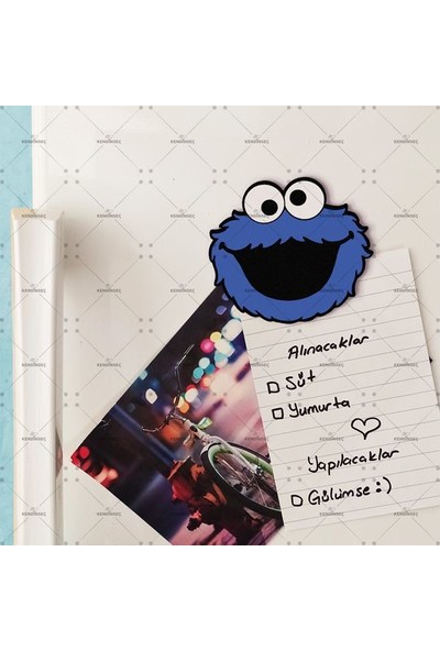 Hipder Susam Sokağı Kurabiye Canavarı Baskılı Ahşap Magnet