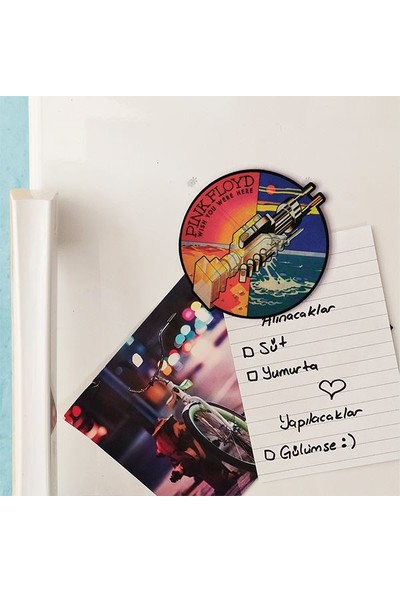 Hipder Pınk Floyd Wish You Were Here Baskılı Ahşap Magnet