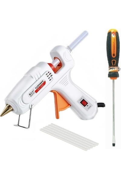 Fuji Sıcak Mum Silikon Tabancası 60-100W 2 Kademeli + 5 Mum Somafix Duz Tornavida