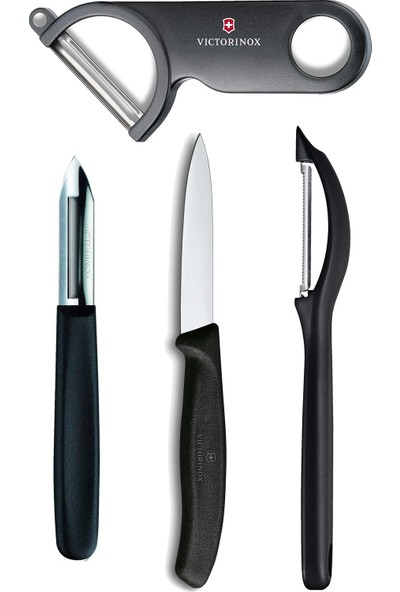 Victorinox Siyah Bıçak ve Soyucu Seti