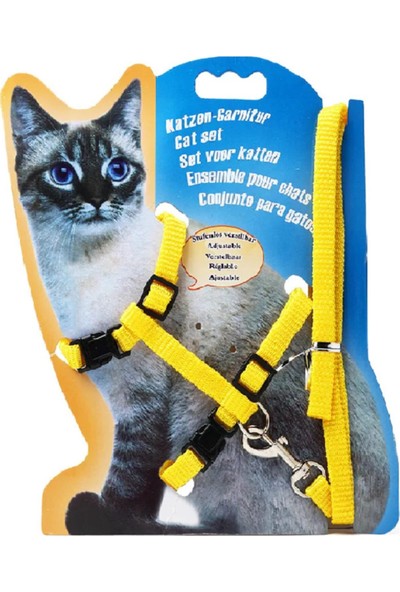 Muca Kedi Göğüs Tasması ve Gezdirme Seti