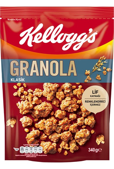 Kellogg's Granola Klasik Müsli 340 gr Kellogg's Granola Klasik Müsli 340 gr