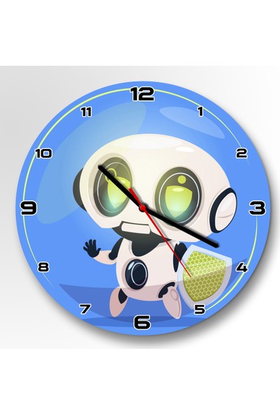 Tprint Sevimli Robot Duvar Saati