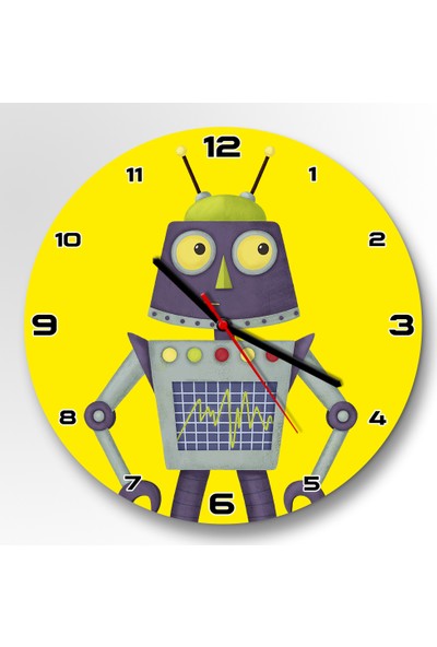 Tprint Sevimli Robot Duvar Saati