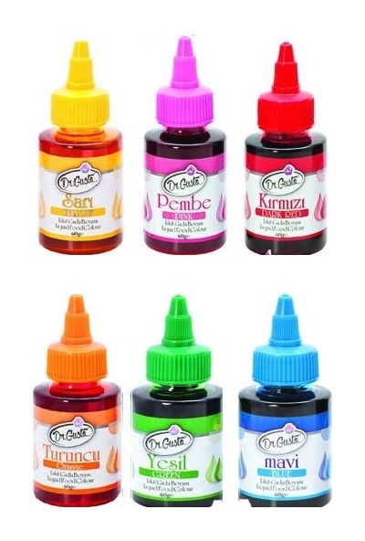 Dr. Gusto 6 Adet Sıvı Gıda Boyası 60 gr