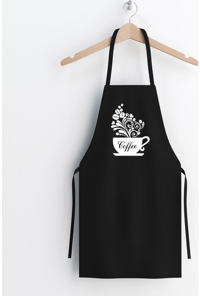 Kurumsal Ambalaj Mutfak Önlüğü (Coffee Baskılı) - Siyah Gabardin Kuma Kurumsal Ambalaj Mutfak Önlüğü (Coffee Baskılı) - Siyah Gabardin Kuma