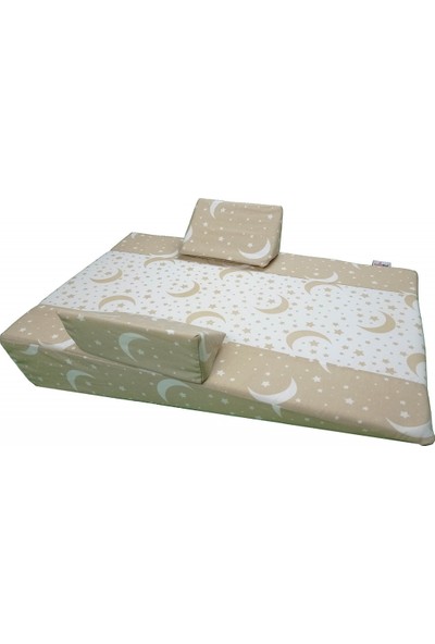 Kalitemall Yıldızlı Rüyalar Bebek Reflü Yatağı 65X40X12 cm - Ekru Kalitemall Yıldızlı Rüyalar Bebek Reflü Yatağı 65X40X12 cm - Ekru