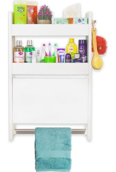 Ankaflex Banyo Rafı Ve Havlu Askılıklı Banyo Tereği