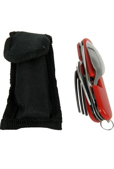 Captain By Kamp Çatal Bıçak Kaşık Set Krmızı K524 Rd-9cm