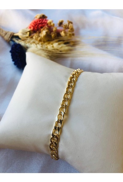 Bioaksesuar Kadın Gold Renk Kararmaz Çelik Bileklik Bioaksesuar Kadın Gold Renk Kararmaz Çelik Bileklik
