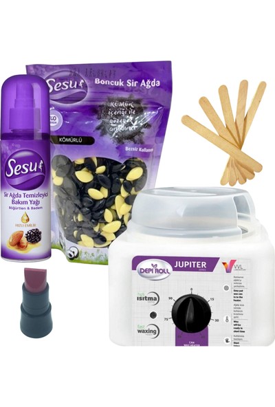 Sesu Kömürlü Inci Boncuk Ağda 1 Adet + Vivol Depirol Ağda Isıtıcı Makinesi Ağda Seti 5 Parça Sesu Kömürlü Inci Boncuk Ağda 1 Adet + Vivol Depirol Ağda Isıtıcı Makinesi Ağda Seti 5 Parça