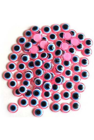 Pazarhan Yarım Nazar Boncuğu Pembe 100 Adet Pazarhan Yarım Nazar Boncuğu Pembe 100 Adet