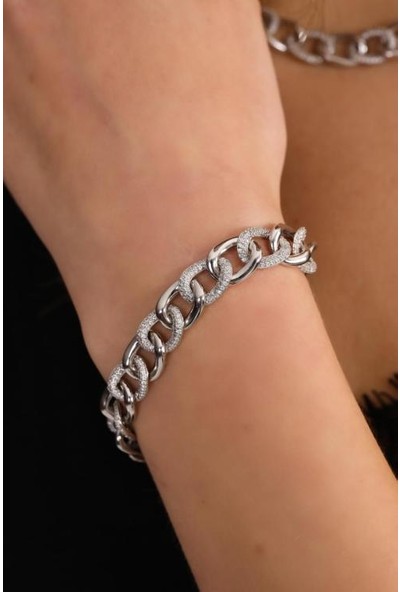 Sanya Takı Uzay Yolu Bileklik Gümüş