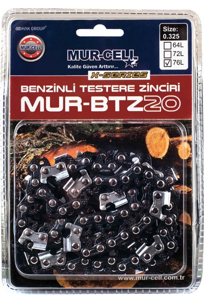 Mur-Cell Odun Kesme Zinciri 76'lık Zincir 38 Diş