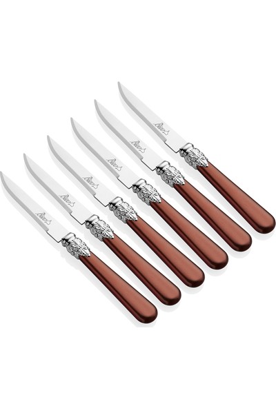 Biev Sedefli Krengi 6'lı Tatlı Bıçağı