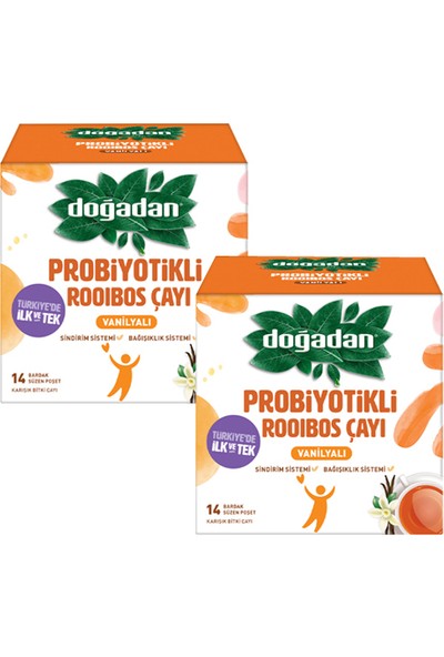 Doğadan 2 'li Doğadan Probiyotikli Rooibos Çayı Vanilyalı 14LÜ Doğadan 2 'li Doğadan Probiyotikli Rooibos Çayı Vanilyalı 14LÜ