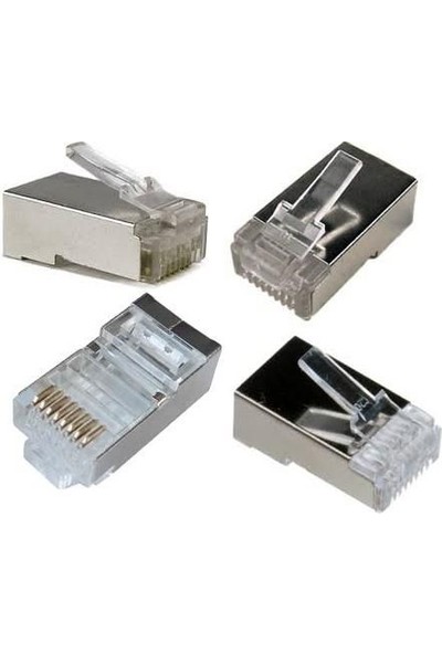 Platoon Rj 45 Metal Jak Konnektör 8P8C 100 Adet RJ45 Platoon Rj 45 Metal Jak Konnektör 8P8C 100 Adet RJ45