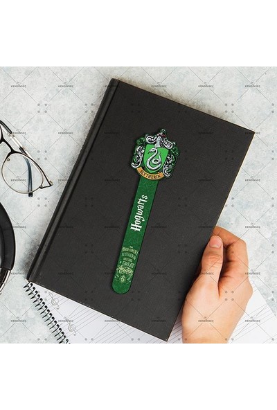 Hipder Slytherin Baskılı Ahşap Kitap Ayracı