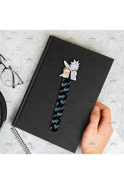 Hipder Rick And Morty Baskılı Ahşap Kitap Ayracı