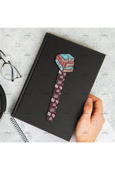 Hipder Kitaplar Baskılı Ahşap Kitap Ayracı