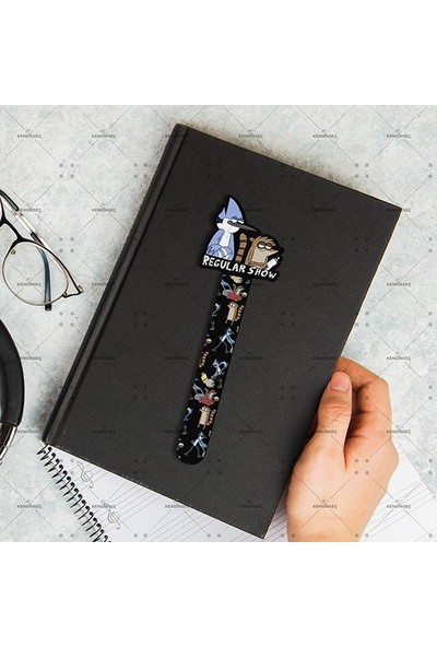 Hipder Regular Show Baskılı Ahşap Kitap Ayracı