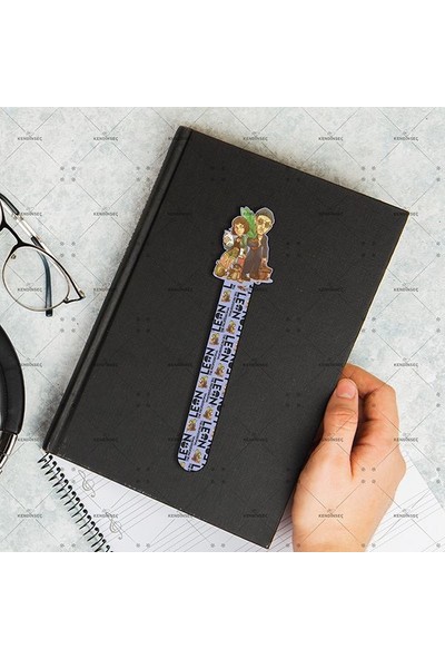 Hipder Leon Baskılı Ahşap Kitap Ayracı