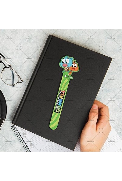 Hipder Gumball Darwin Baskılı Ahşap Kitap Ayracı