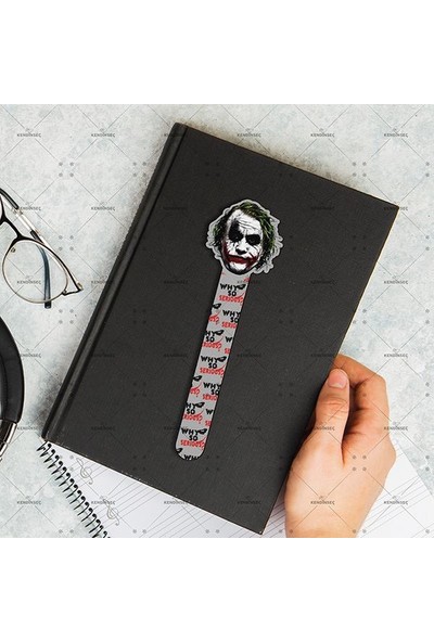 Hipder Joker Baskılı Ahşap Kitap Ayracı