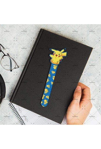 Hipder Pikachu Baskılı Ahşap Kitap Ayracı