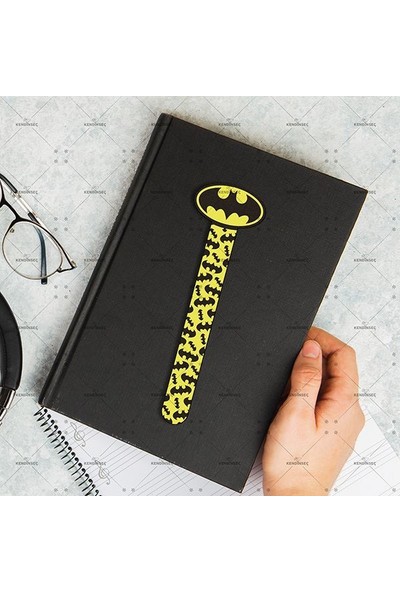 Hipder Batman Baskılı Ahşap Kitap Ayracı