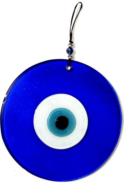 Mixperi Mavi Renk 16 x 16 Santimetre El Yapımı Nazar Boncuğu Duvar Süsü