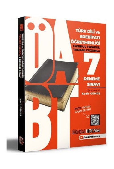 Benim Hocam Yayınları 2021 ÖABT Türk Dili ve Edebiyatı Öğretmenliği Fasikül Fasikül Tamamı Çözümlü 7 Deneme Sınavı - Kadir Gümüş Benim Hocam Yayınları 2021 ÖABT Türk Dili ve Edebiyatı Öğretmenliği Fasikül Fasikül Tamamı Çözümlü 7 Deneme Sınavı - Kadir Gümüş