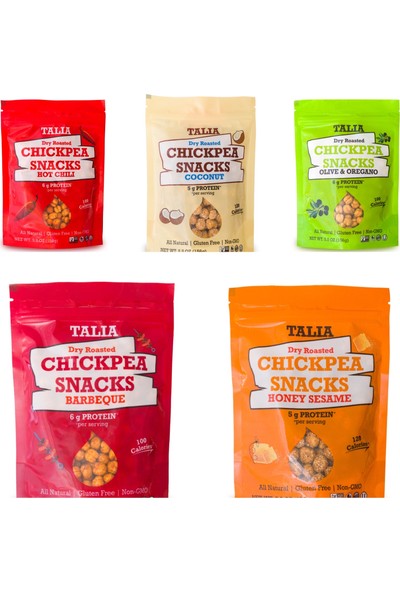 Talia Snacks 5'li Vegan, Glutensiz Acılı 156 Gr, Ballı Susamlı 156 Gr, Zeytin Kekikli 156 Gr, Barbekülü 156 Gr, Hindistan Cevizli 156 gr Talia Snacks 5'li Vegan, Glutensiz Acılı 156 Gr, Ballı Susamlı 156 Gr, Zeytin Kekikli 156 Gr, Barbekülü 156 Gr, Hindistan Cevizli 156 gr