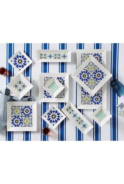 Karaca Gwen Blue 26 Parça 6 Kişilik Kahvaltı Takımı