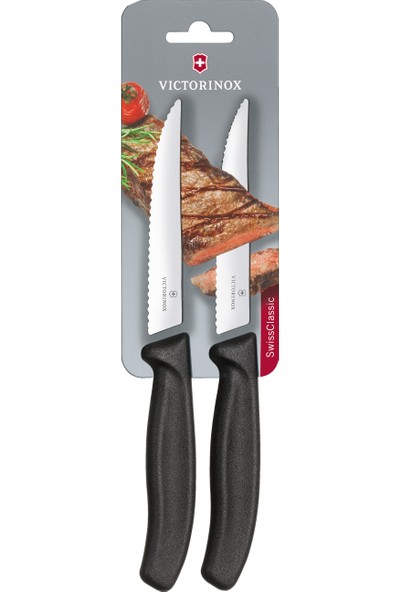 Victorinox Biftek Bıçağı Fıb Sap,Test,12Cm İkili Blister Victorinox Biftek Bıçağı Fıb Sap,Test,12Cm İkili Blister