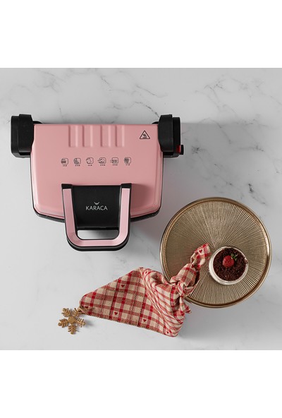 Karaca Future Granit Tost Makinesi Pembe 1800W