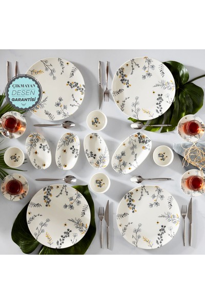 Karaca Bonita Black 26 Parça 6 Kişilik Kahvaltı Takımı