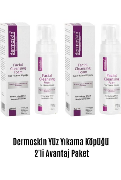 Dermoskin Facial Cleansing Foam Yüz Yıkama Köpüğü 200 ml 2'li Dermoskin Facial Cleansing Foam Yüz Yıkama Köpüğü 200 ml 2'li