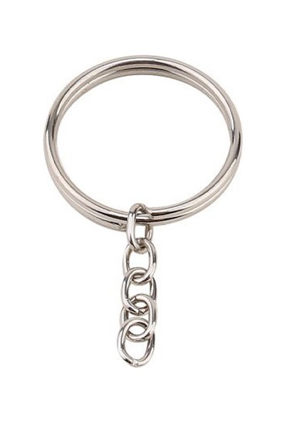 Pazarhan Gümüş Renkli Sert Metal Zincirli Anahtarlık Halkası 3 cm 10 Adet Pazarhan Gümüş Renkli Sert Metal Zincirli Anahtarlık Halkası 3 cm 10 Adet