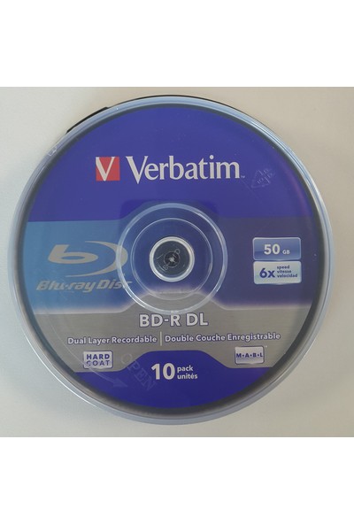 Verbatim Bd-R Dl 10LU Blu-Ray 50GB 6x Verbatim Bd-R Dl 10LU Blu-Ray 50GB 6x