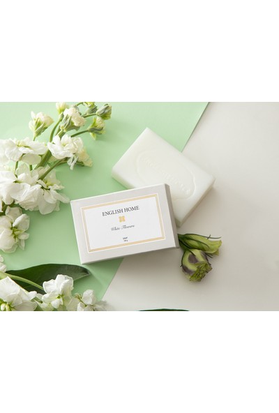 English Home Beyaz Çiçekler Katı Sabun 100 gr