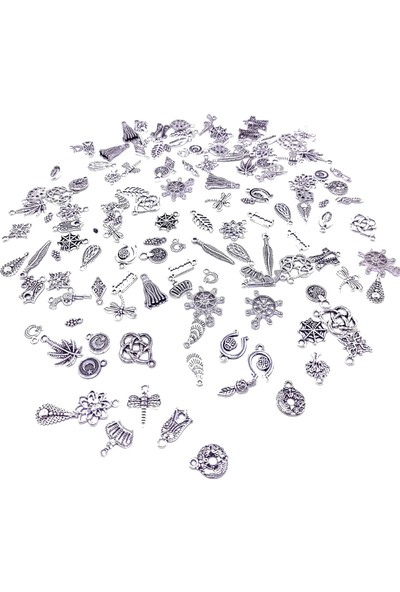 Platin Hediyelik Takı Malzemesi Küpe Kolye Bileklik Metal Sallantı Aparatı Püskül Seti 100 gr Platin Hediyelik Takı Malzemesi Küpe Kolye Bileklik Metal Sallantı Aparatı Püskül Seti 100 gr