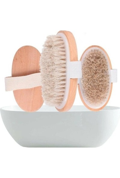 İndirim Kap Doğal At Kılı Selülit Fırçası Oval Selülit Giderici Masaj Aleti
