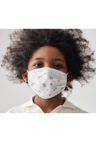 Mediguard TIP2R Meltblown 3 Katlı Panda Desen Çocuk Cerrahi Maskesi 50 Adet