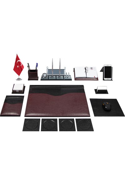 Anadolu Galata Bordo Siyah Sümen Takımı ve Masa Isimliği Anadolu Galata Bordo Siyah Sümen Takımı ve Masa Isimliği