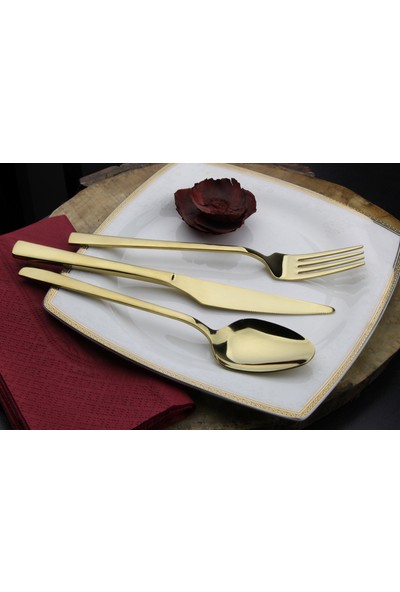 Elitsan Elitsa Sade Model Titanyum 36 Parça Çatal,kaşık,bıçak Takımı Elitsan Elitsa Sade Model Titanyum 36 Parça Çatal,kaşık,bıçak Takımı