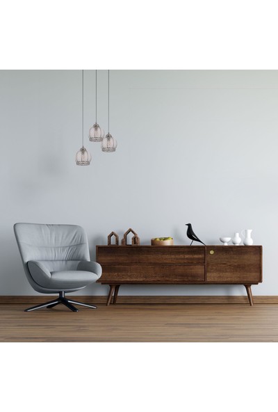 Avonnı AV-5119-1K Krom Kaplama Modern Avize E14 Metal Cam 13CM